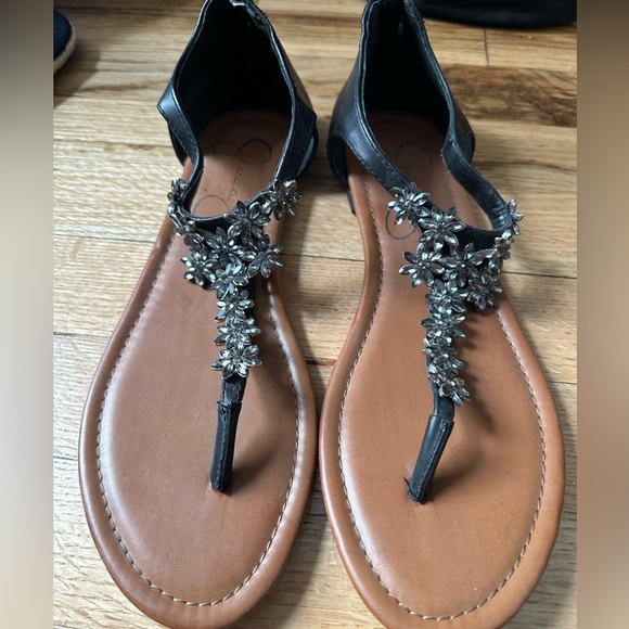 Jessica Simpson | Shoes | Jessica Simpson Tanrhinestone Sandals | Poshmark